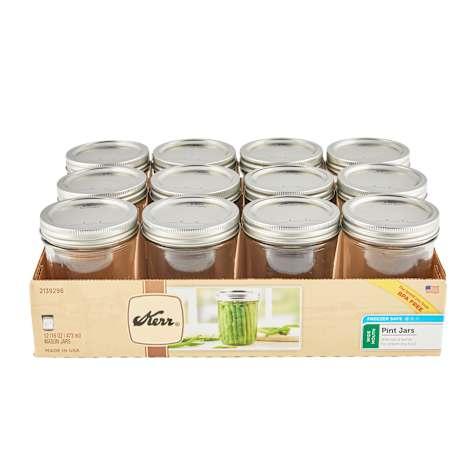 Pint Clear Wide Mouth Glass Canning Jars - 12 Pk by Kerr at Fleet Farm