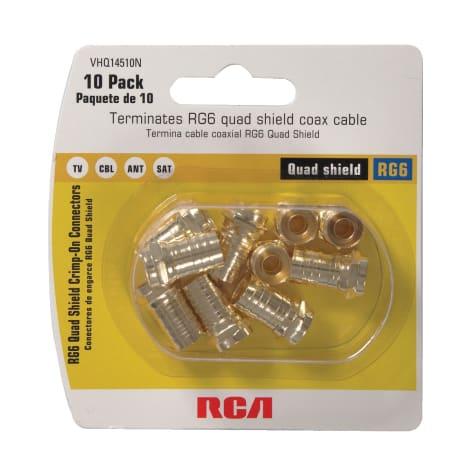 RG6 Quad Shield Crimp-On Connector by RCA at Fleet Farm