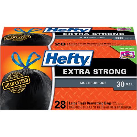 30 Gal. Extra Strong Large Drawstring Trash Bags - 28 ct by Hefty at ...
