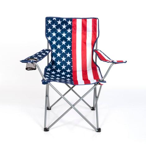 Patriotic Folding Arm Chair w/ Flag Design by Fleet Farm at Fleet Farm