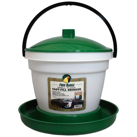 3.25 gal Green/White Small Flock Easy-Fill Drinker by Free Range at ...