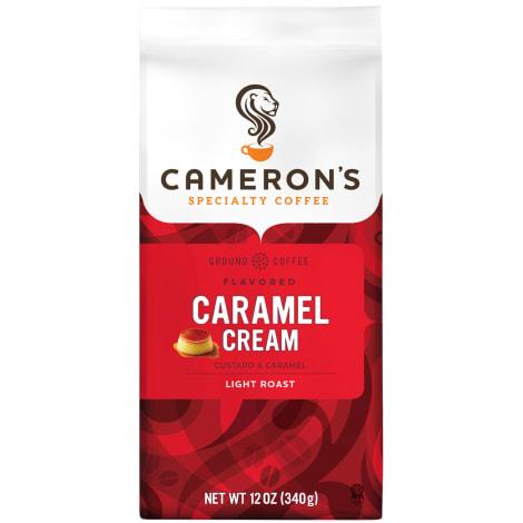 Flavored 12 oz Caramel Cream Light Roast Ground Coffee by Cameron's ...