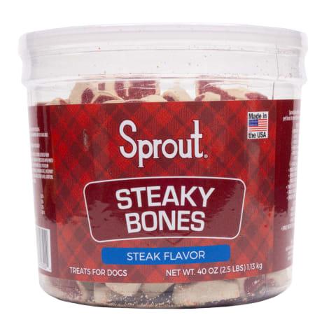 Steaky Bones Steak Flavor Dog Treats, 40 oz by Sprout at Fleet Farm