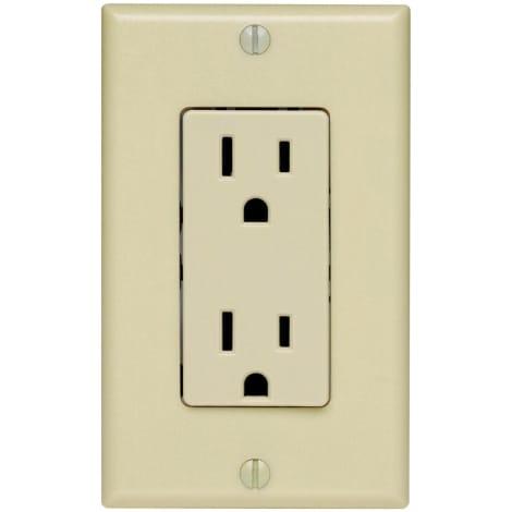 Decora Straight Blade Duplex Receptacle - Ivory by Leviton at Fleet Farm