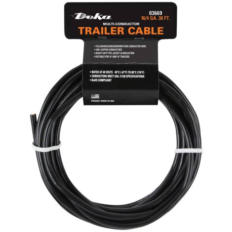 30 ft Black 16/4 ga Multi-Conductor Trailer Cable Wire by Deka at Fleet ...