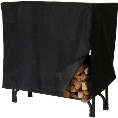 Small Black Deluxe Log Rack Cover by Shelter at Fleet Farm