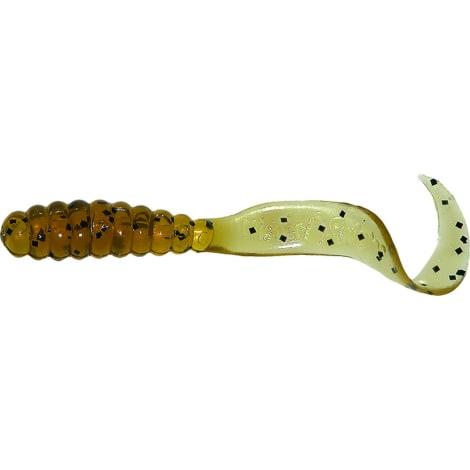 Pumpkin Pepper Meeny Curly Tail Grub by Mister Twister at Fleet Farm