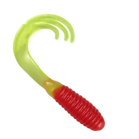 Triple Tip Grub - Red/Chartreuse by Southern Pro Tackle at Fleet Farm
