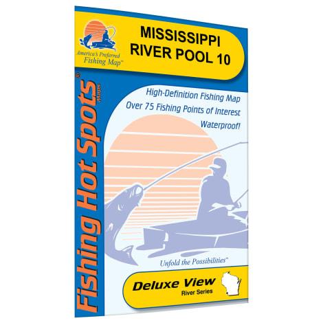 Mississippi River Pool 10 Map by Fishing Hot Spots at Fleet Farm