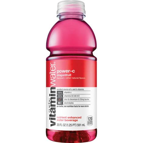 Vitamin Water 20 oz Power-C Dragonfruit Vitamin Water by Vitamin Water ...