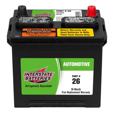 Automotive Battery - Group 26, 575 CCA by Interstate Batteries at Fleet ...