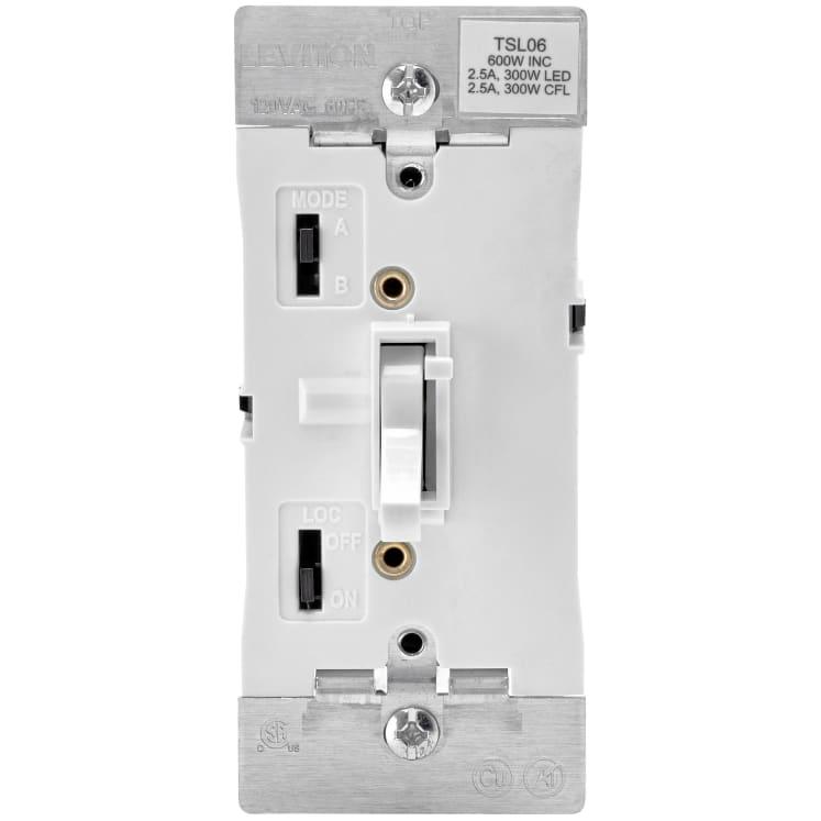 Leviton Preset Toggle Slide Dimmer Switch - White by Leviton at Fleet Farm