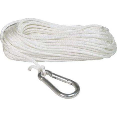 Solid Braid Nylon Anchor Rope w/ Hook - White by SeaSense at Fleet Farm