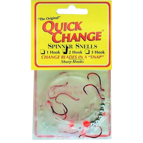 Silver 2 Hook Spinner Snell Rig - 6 Pk by Quick Change at Fleet Farm
