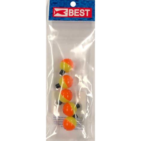 Yellow & Orange Round Plastic Bobbers by BEST at Fleet Farm