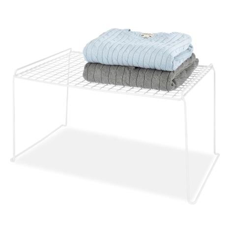 Large White Grid Stacking Shelf by Whitmor at Fleet Farm