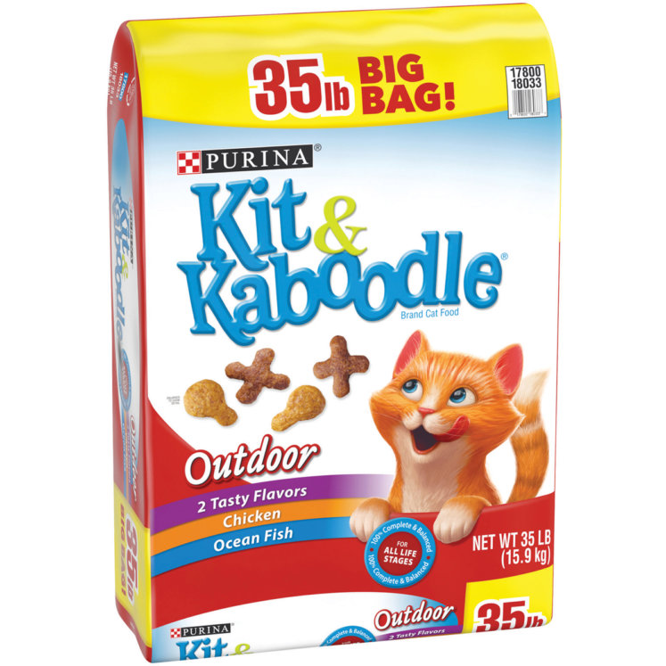 Purina Kit & Kaboodle Outdoor Chicken & Ocean Fish Adult Dry Cat Food ...