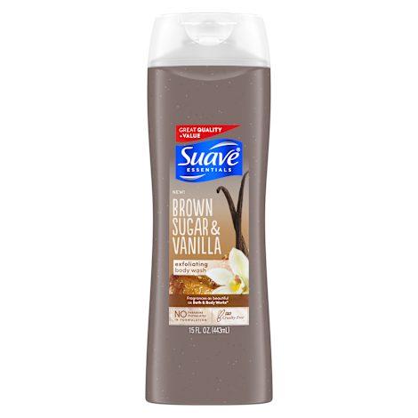 Essentials 15 fl oz Brown Sugar Vanilla Exfoliating Body Wash by Suave ...