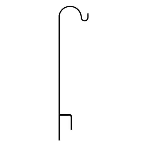 65 in Black Classic Short Single Shepherd Hook by AMERICAN GARDENWORKS ...