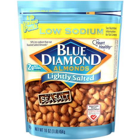 16 oz Lightly Salted w/ Sea Salt Almonds by Blue Diamond at Fleet Farm