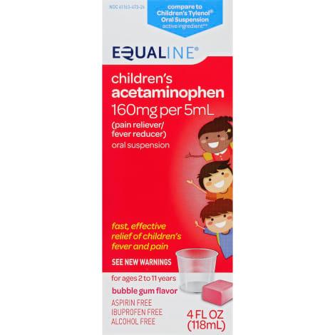 Children's Acetaminophen 4 fl oz Bubble Gum Flavor Liquid Pain Reliever ...