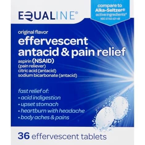 Effervescent Antacid & Pain Relief - 36 ct by EQUALINE at Fleet Farm