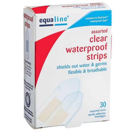 Clear Waterproof Strips Adhesive Bandages - 30 ct by EQUALINE at Fleet Farm
