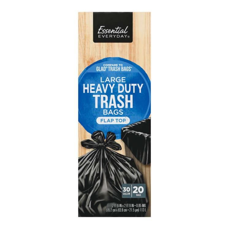 Essential EVERYDAY 30 Gal Heavy Duty Flap Top Trash Bags - 20 ct by ...