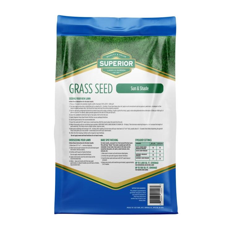 Sun & Shade Premium Grass Seed by Superior at Fleet Farm