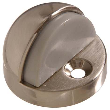 High Dome Floor Door Stop - Satin Nickel (1/2 in. - 1 in. Clearance) by ...