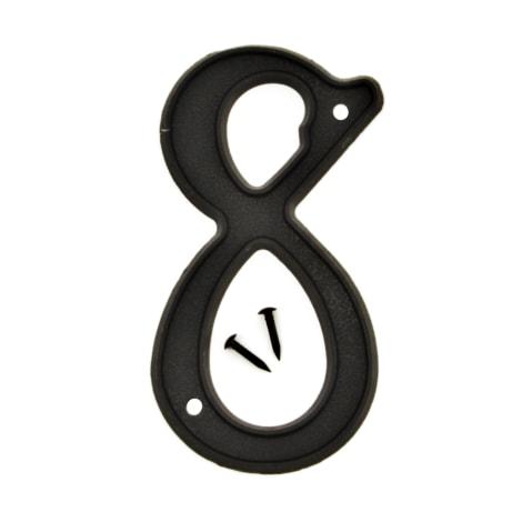 4 in Black 3-D Plastic House Number 8 by Hy-Ko Products at Fleet Farm