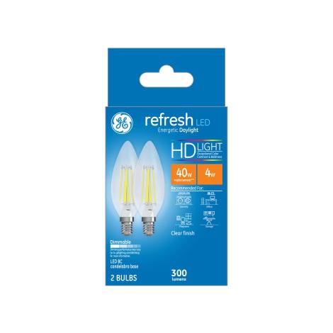 4W Refresh LED BC Daylight Clear Blunt Tip Decorative Bulbs - 2 Pk by ...