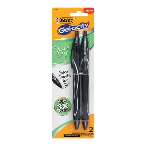 BIC Gel-ocity Retractable Quick Dry Gel Pen, Medium Point (0.7mm ...