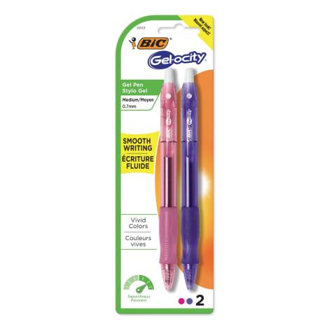 BIC Gelocity Original Retractable Fashion Gel Pen, Medium Point (0.7 mm ...