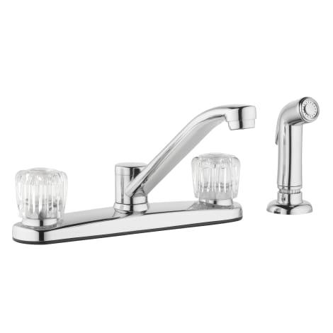 8 in Chrome Two Handle Kitchen Faucet w/Spray by Aqua Vista at Fleet Farm
