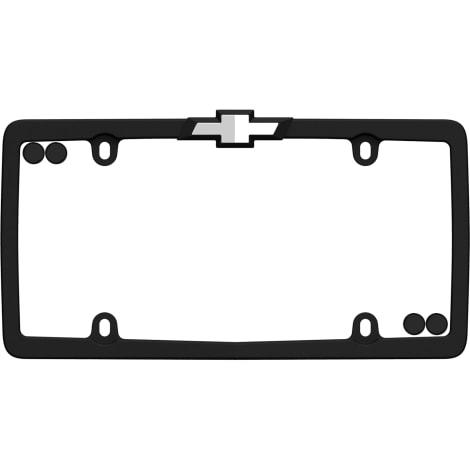 Matte Black/Chrome Chevy License Plate Frame by Cruiser Accessories at ...