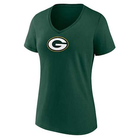 Ladies' Green Bay Packers V-Neck Short Sleeve T-Shirt by Fanatics at ...