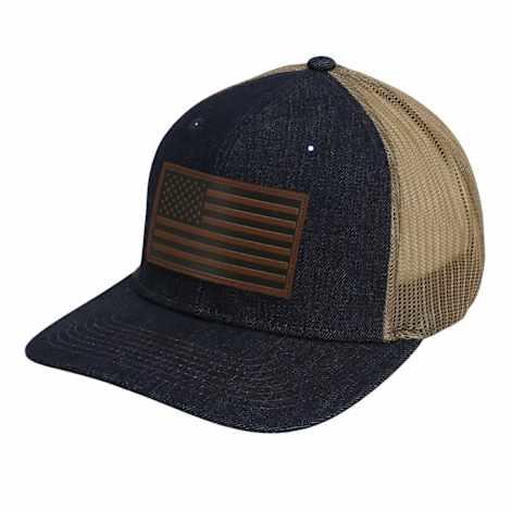 Men's Denim American Flag Mesh Back Cap by Paramount at Fleet Farm