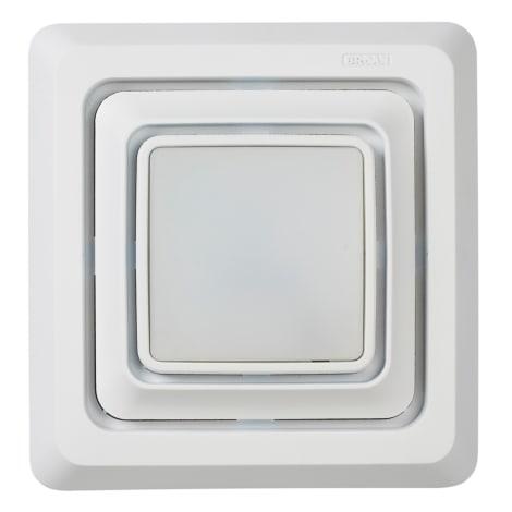 White Quick Installation Bathroom Exhaust Fan Grille/Cover w/ LED Light ...