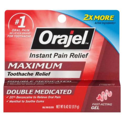 .42 oz Maximum Toothache Pain Relief Fast-Acting Gel by ORAJEL at Fleet ...