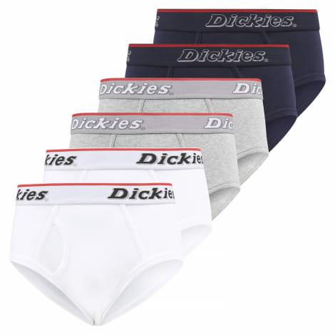 Men's White/Grey/Black Assorted Briefs - 6 Pk by Dickies at Fleet Farm