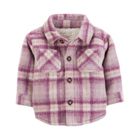 Infant Girls' Pink Plaid Flannel Shacket by Carter's at Fleet Farm