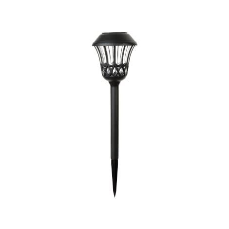 Solar Black Plastic LED Stake Light Diamond Design by Moonrays at Fleet ...