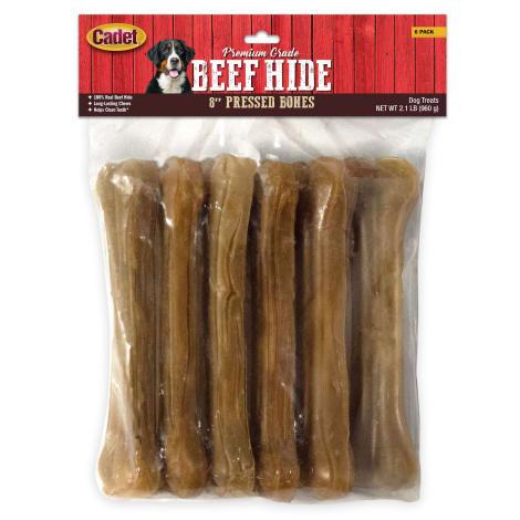 8 in Pressed Premium Grade Beef Hide Rawhide Bones - 6 Pk by Cadet at ...