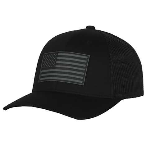 Men's Black Tonal Flag Mesh Back Cap by Outdoor Cap at Fleet Farm