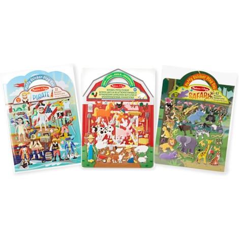 Puffy Sticker Book Bundle - Pirate, Safari and Farm by Melissa & Doug ...