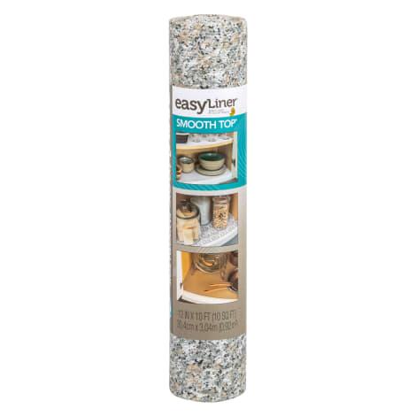 12 in x 10 ft Smooth Top Shelf Liner - Grey Granite by Easy Liner at ...