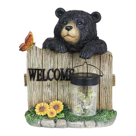 Welcome Solar Bear Firefly Jar Statue by Exhart at Fleet Farm