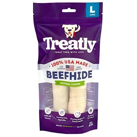 Beefhide Large Roll Natural Chews - 2 Pk by Treatly at Fleet Farm
