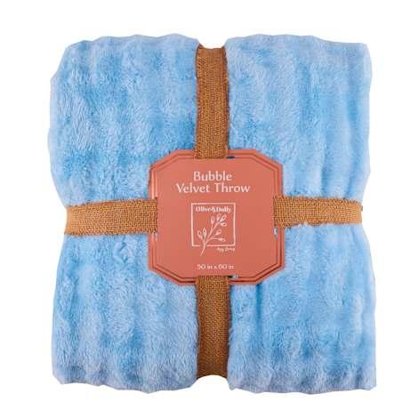 Bubble Velvet Throw- Baby Blue by Olive & Dolly at Fleet Farm